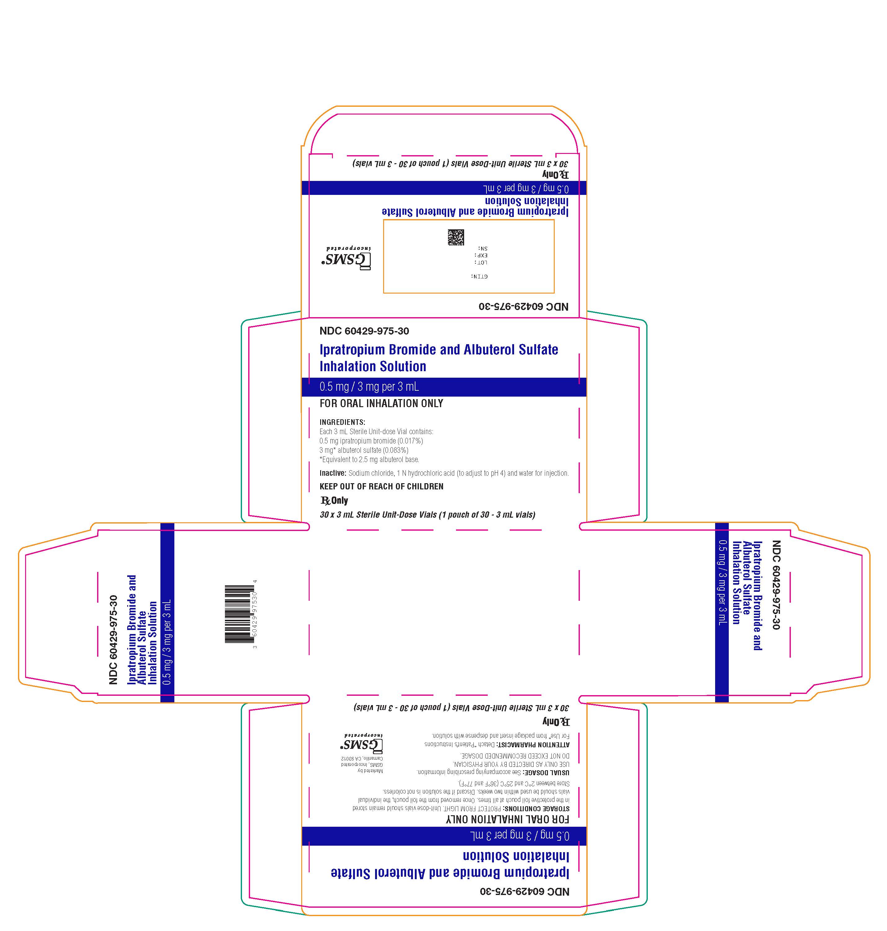 NDC Package 60429 975 30 Ipratropium Bromide And Albuterol Sulfate NDC Package 60429 975 30 Ipratropium Bromide And Albuterol Sulfate